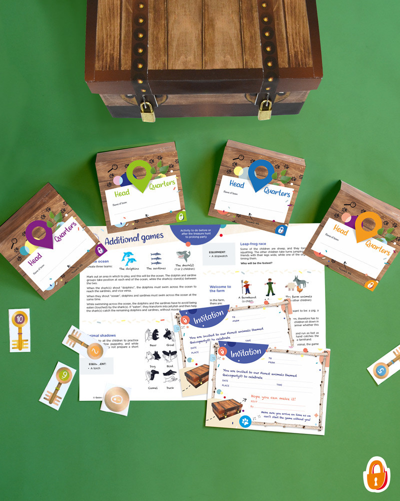 Treasure hunt theme forest animals | 6-8 years