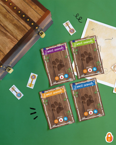 Treasure hunt theme forest animals | 6-8 years