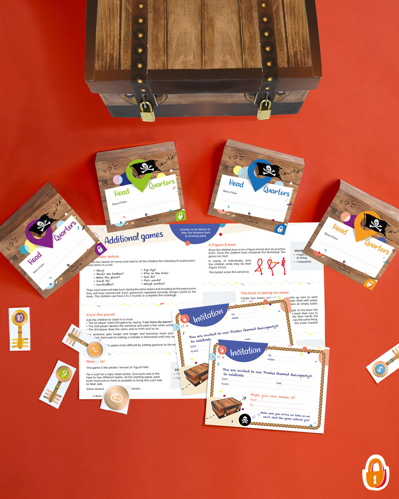 Treasure hunt theme pirates | 6-8 years