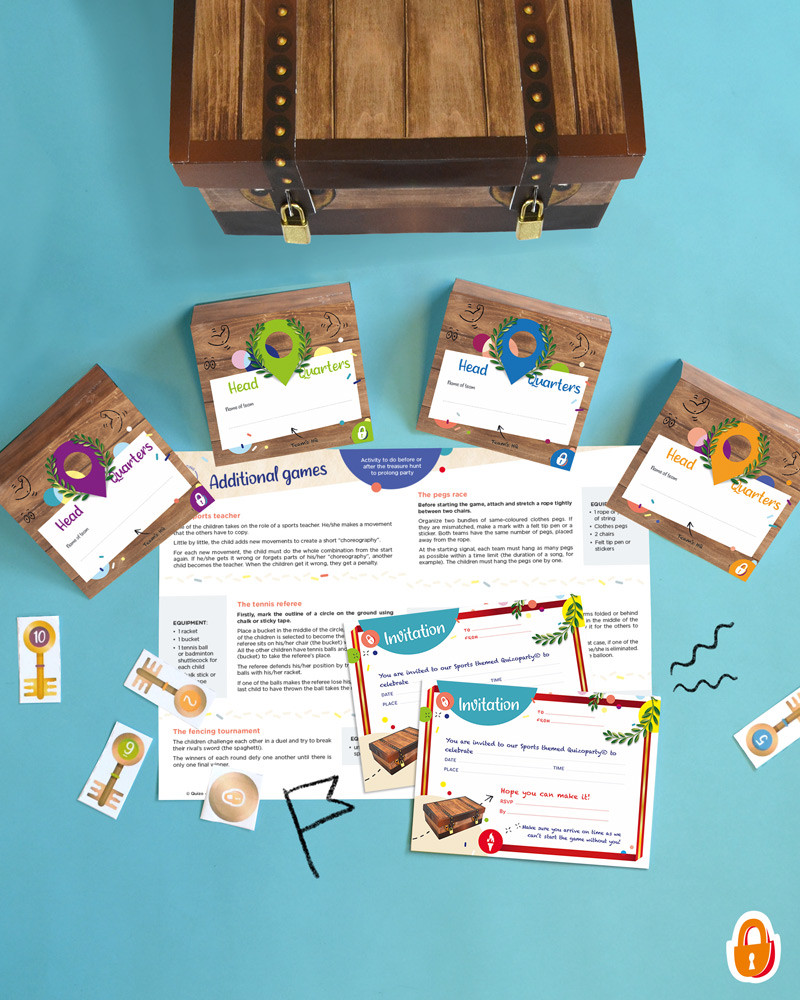 Treasure hunt theme sport | 9-12 years