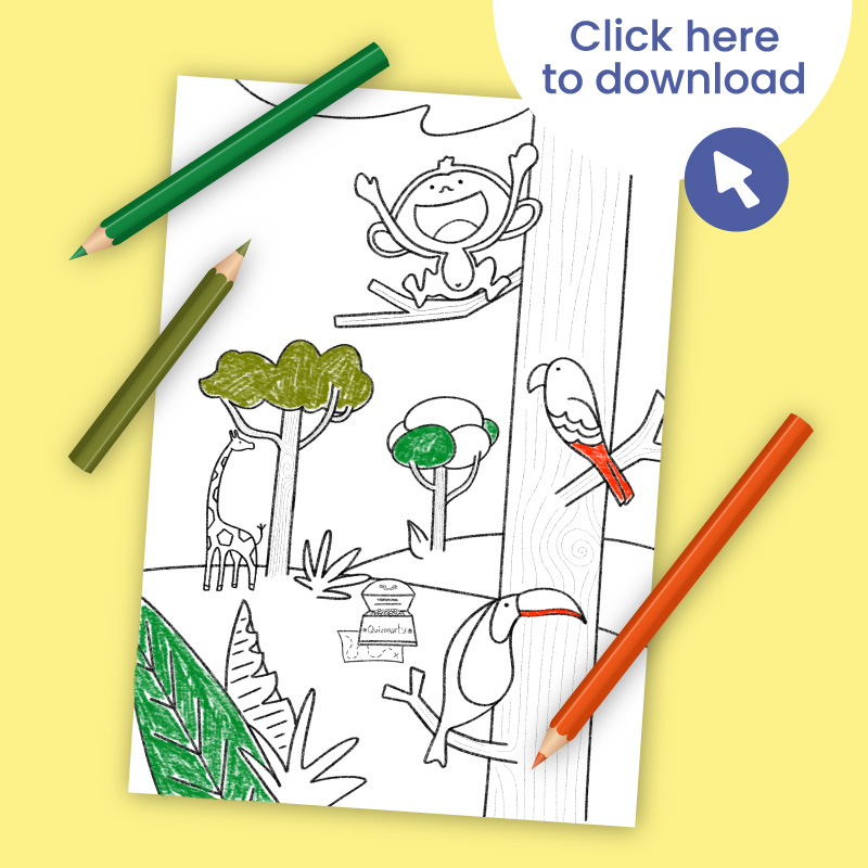 Savannah Animals : Printable coloring for children